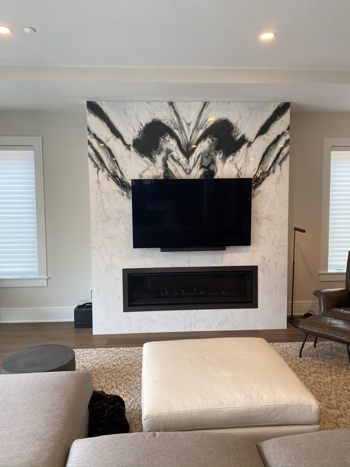 Book Matched Fireplace - Erva Stone & Design