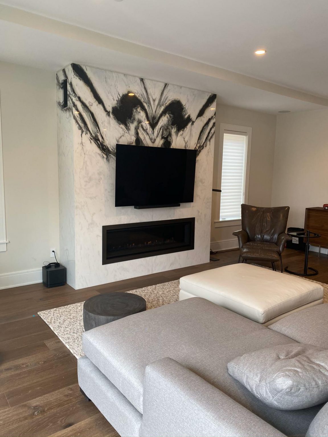 Book Matched Fireplace - Erva Stone & Design