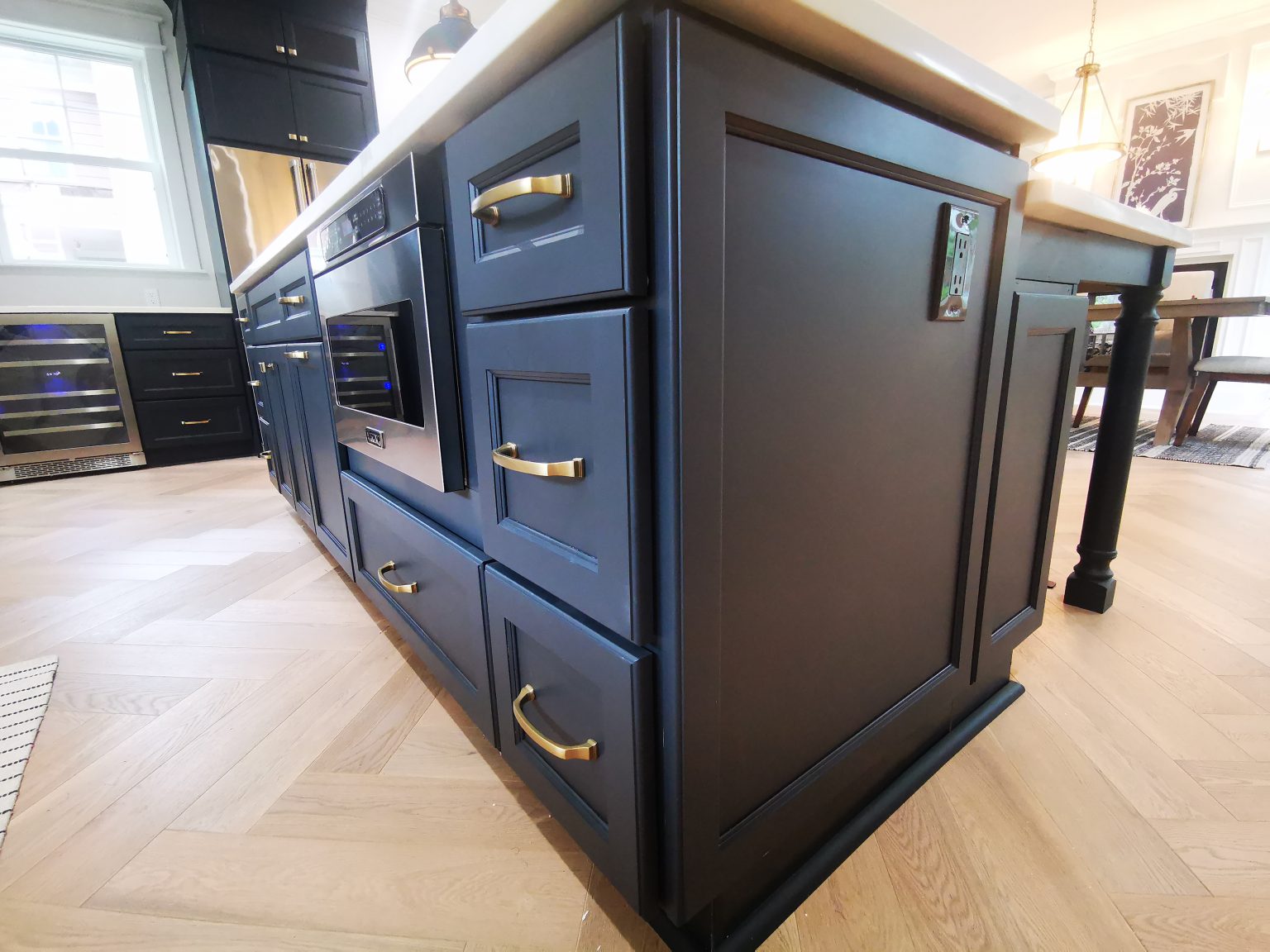 E1 Dove And E2 Charcoal Cabinets By J&K Cabinetry - Erva Stone & Design